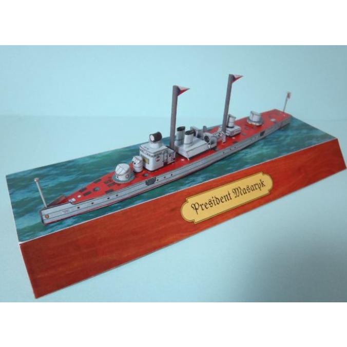 Jual DIY Papercraft Kertas Pola Kapal Tempur President Masaryk 1-250 ...