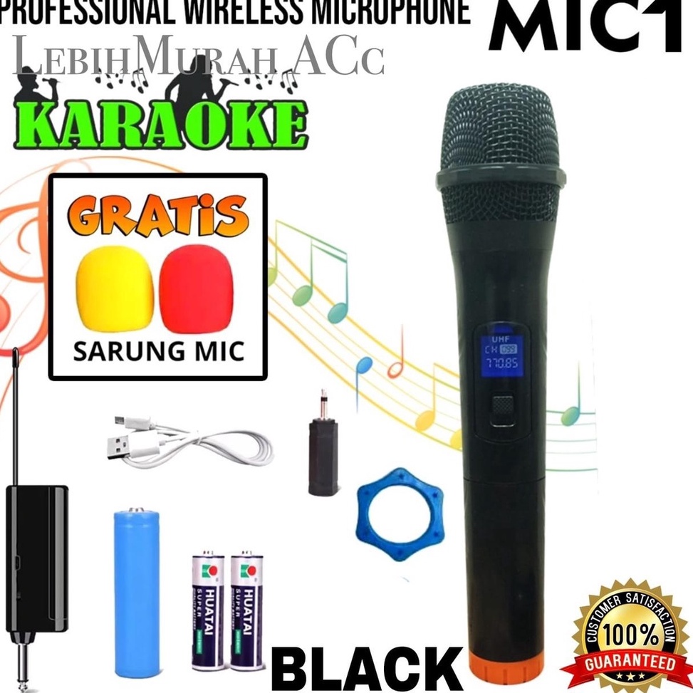 Jual Harga murah Single Mic Karaoake Wireless Tanpa Kabel Microphone ...
