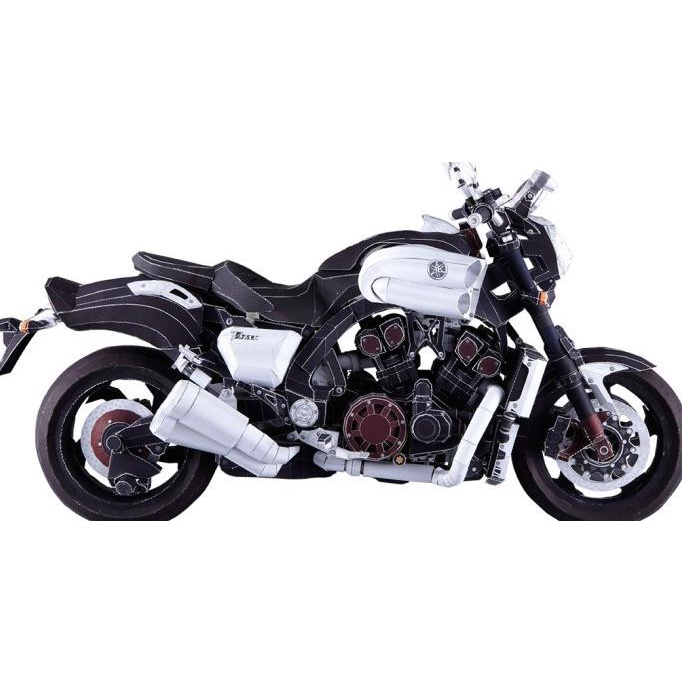 Jual DIY Papercraft Sepeda Motor Realistic Model V-MAX Kertas BC 150gsm ...