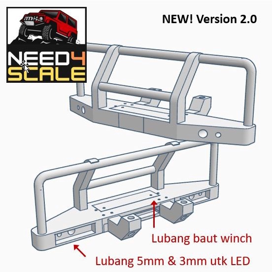 Jual Front Bumper Bull RC MN-90 91 99 99s Series (Bumper Depan ...