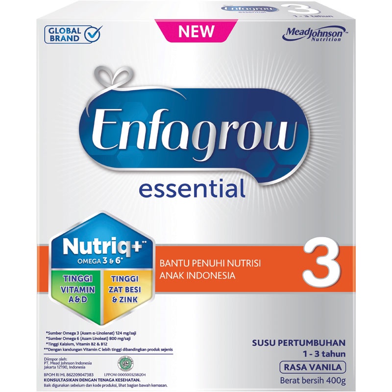 Jual Enfagrow Essential 3 Susu Pertumbuhan Anak 1-3 Tahun Vanila 400 g | Shopee Indonesia