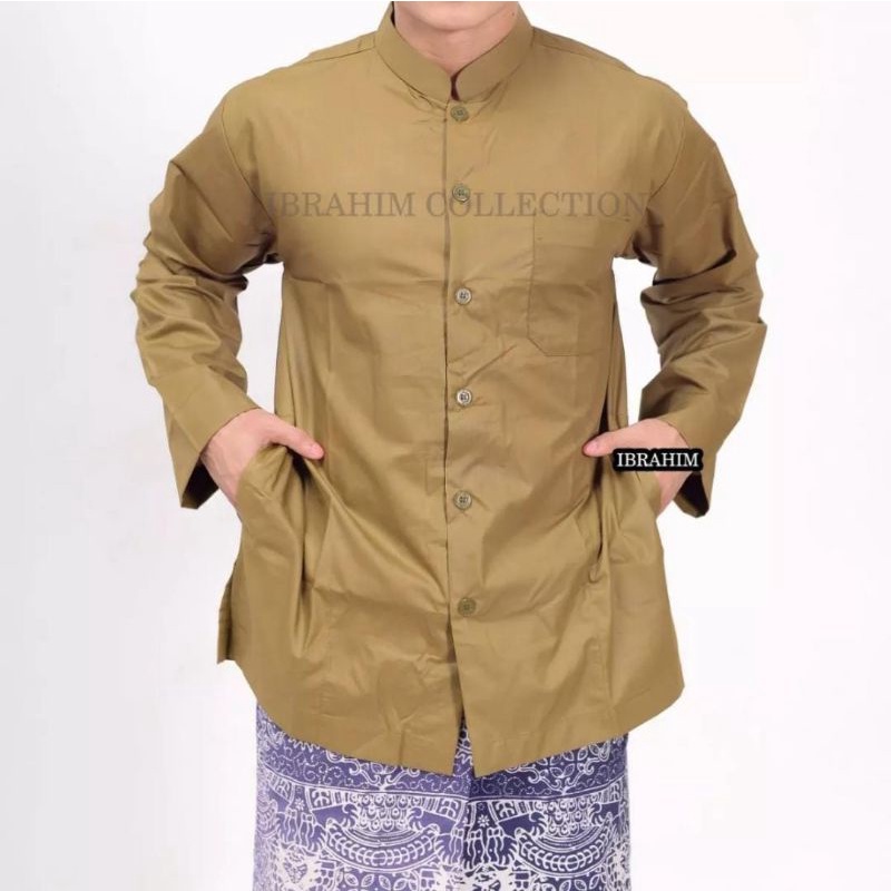 Jual {TERLARIS} Baju Muslim Koko Kokoh Habaib Haibah Habib Polos saku ...