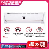 Jual SHARP AC SAYONARA PANAS J60 SERIES 1/2 PK AH-AP5UHL INDOOR ...