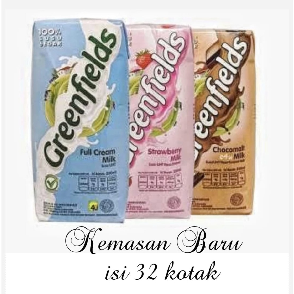 Jual Susu Greenfields UHT 200ml isi 32pcs | Shopee Indonesia