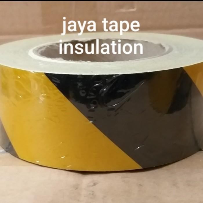 Jual Stiker Reflector Reflektor Tape 2"45Mtr/ Sticker Kuning Hitam No ...