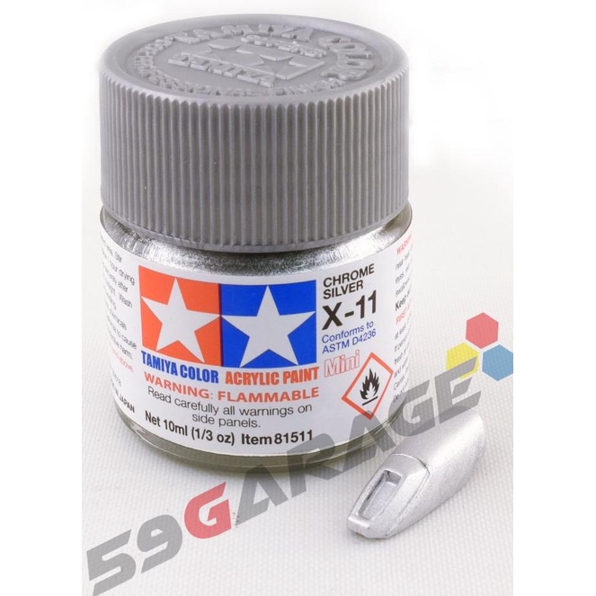 Jual Tamiya Acrylic X-11 Chrome Silver ( Cat Gundam Model Kit) | Shopee ...