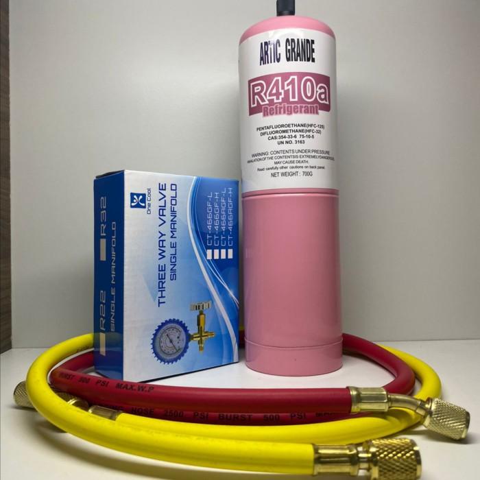 Jual Paket Isi Freon Ac Rumah R410A | Freon R410 Kaleng 700 Gram Artic ...