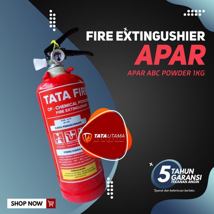 Jual ALAT PEMADAM API 1 KG / APAR 1KG / TATA UTAMA ABC POWDER | Shopee Indonesia