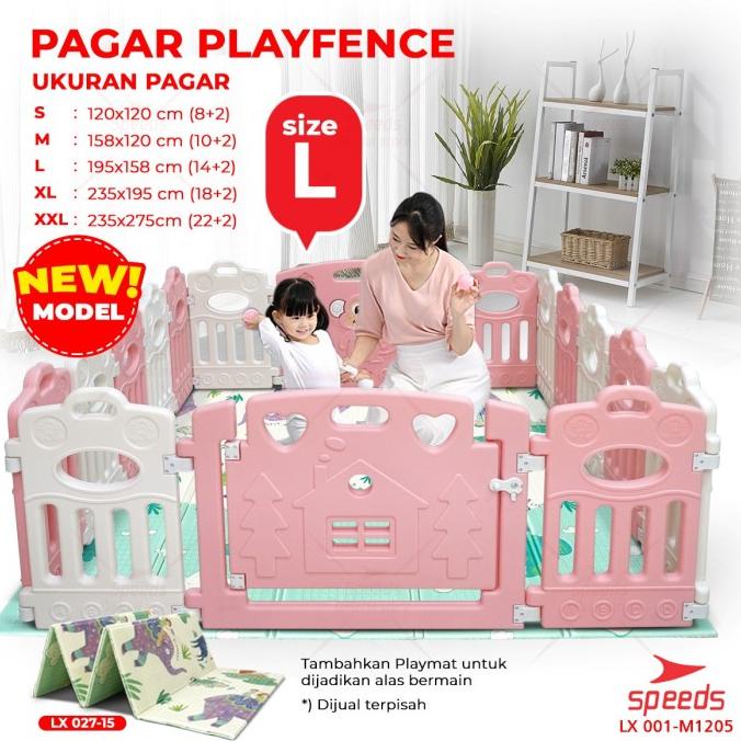 Jual SPEEDS Pagar Mainan Anak Pagar Bayi Baby Fence Play Fence 001-1205 ...
