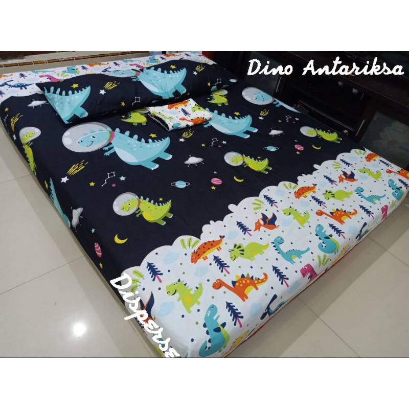 Jual Sprei Homemade/Seprei Motif Dino Sudah 1 Set Dengan Sarung Bantal ...