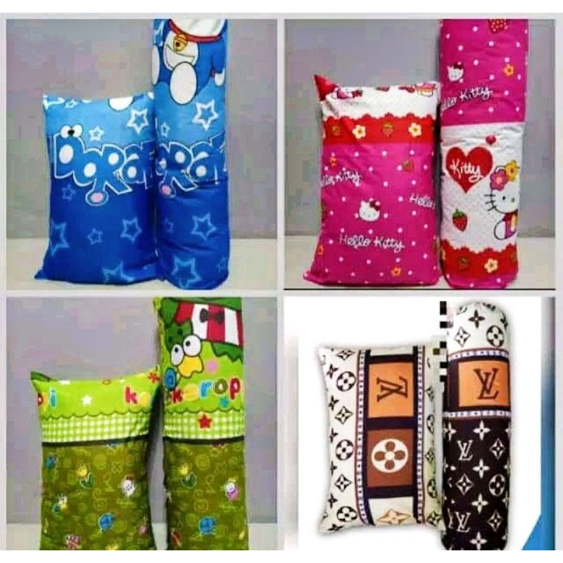 Jual Sarung Bantal Tidur Kain Katun Pakai Resleting Sarban Karakter ...