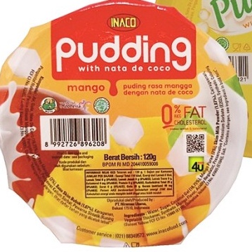 Jual INACO PUDDING RASA MANGGA WITH NATA DE COCO 120 GR PUDING MANGO ...