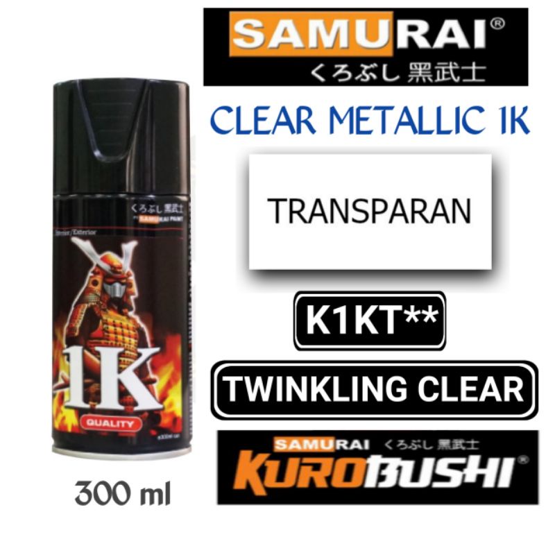 Jual K1KT TWINKLING CLEAR METALLIC SAMURAI PAINT 1K 300ml Cat Semprot ...