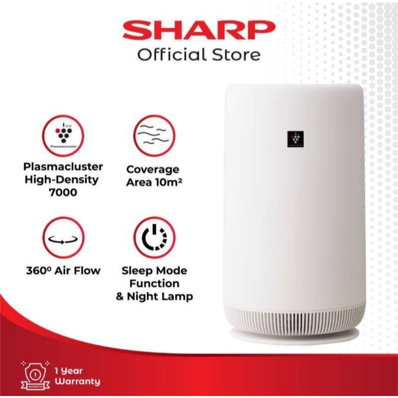 Jual SHARP FU-NC01-W Small Tower Air Purifier Plasmacluster [10M | Shopee Indonesia
