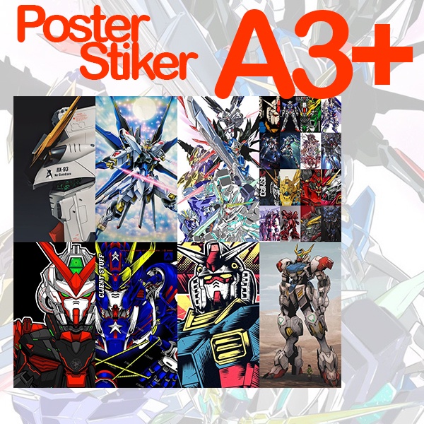 Jual Sticker Vinyl | Cromo | Poster Artpaper A3+ A3 & A4 | gundam | gunpla | robot | bandai ...