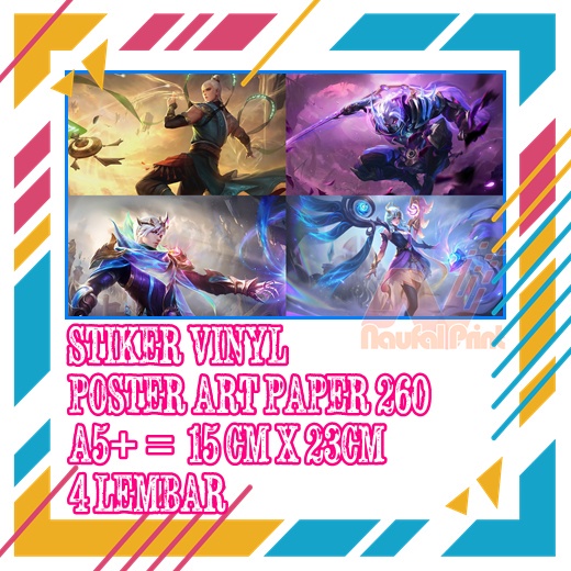 Jual Poster Stiker Mobile Legend Mobile Legend Karakter Legends Gamer ...