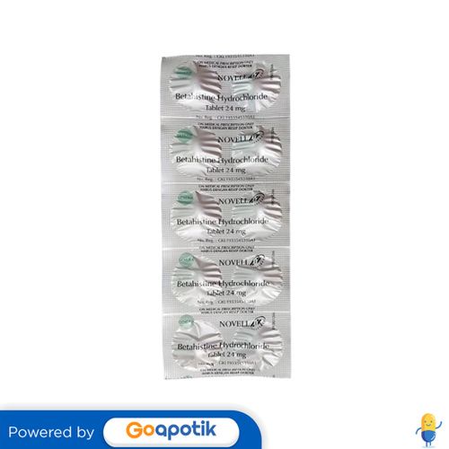 Jual BETAHISTINE HYDROCHLORIDE NOVELL 24 MG STRIP 10 TABLET | Shopee ...