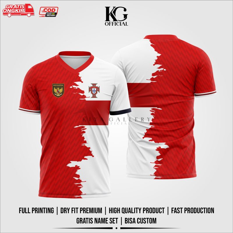 Jual Jersey Futsal And Football Liga Persahabatan Indonesia Portugal Full Printing Shopee Indonesia