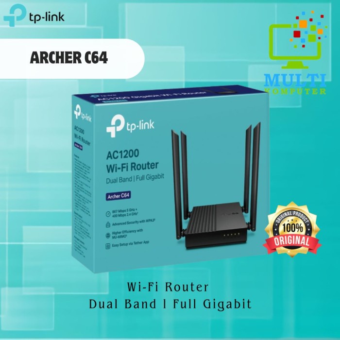 Jual Tp-link Archer C64 AC1200 Wireless MU-MIMO WiFi Router | Shopee ...