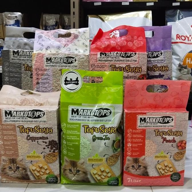 Jual Terbaik Pasir Tofu Soya Markotops 7 Liter Pasir Kucing Cat Litter ...