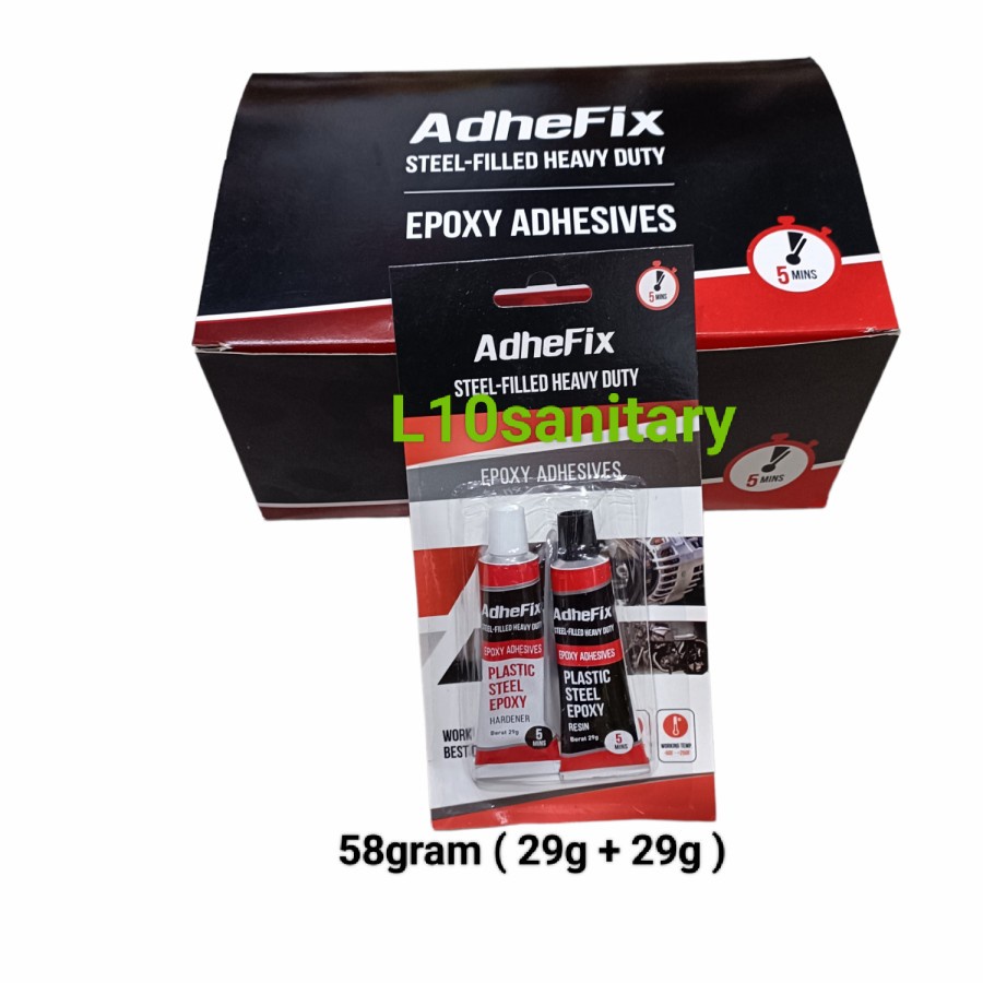 Jual 5MENIT ADHEFIX Lem Epoxy 5 MENIT / Lem Besi Campur 5 Menit MURAH ...