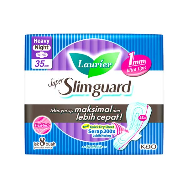 Jual LAURIER SUPER SLIM GUARD NIGHT 35 CM 8 PCS | Shopee Indonesia