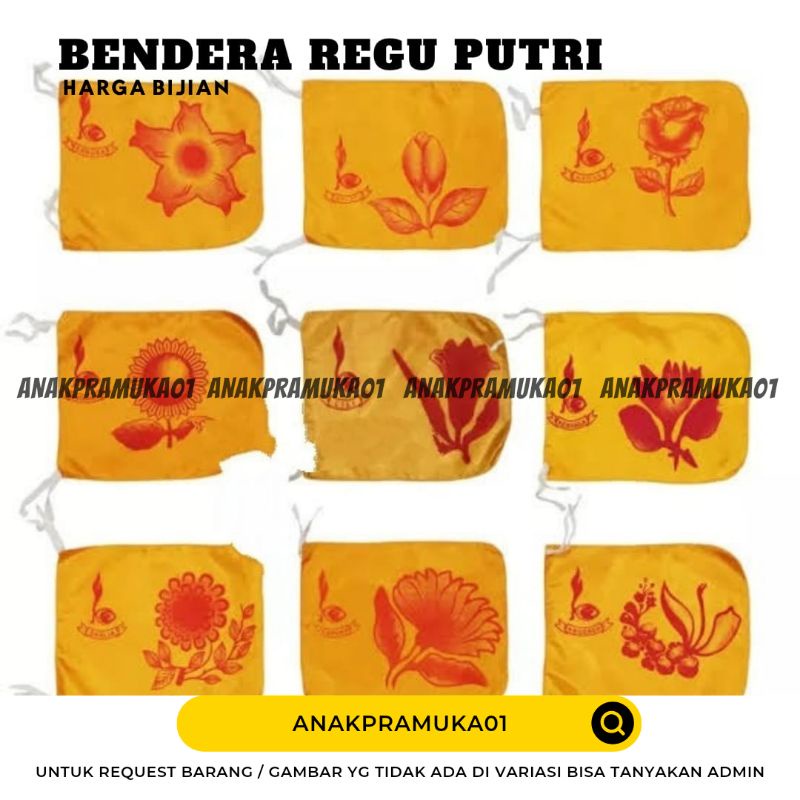 Jual Bendera regu Pramuka putri / Bunga ( lengkap ) | Shopee Indonesia