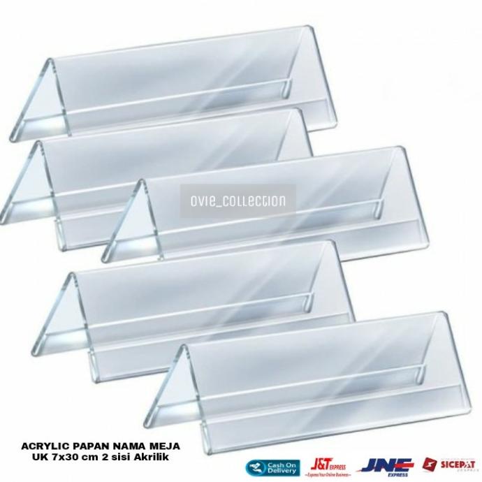 Jual Acrylic Papan Nama Meja Uk 30X7 Cm Akrilik 2 Sisi Name Plate Tag ...