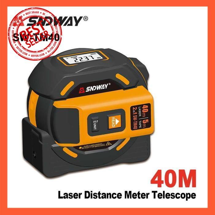 Jual EJM - SNDWAY METERAN LASER PENGUKUR JARAK DISTANCE METER DUAL 40M ...