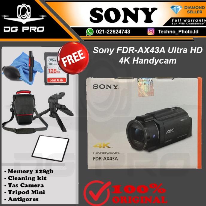 Jual Sony Fdr-Ax43A Ultra Hd 4K Handycam Camcorder Uhd Sony Ax 43A Ax43 ...