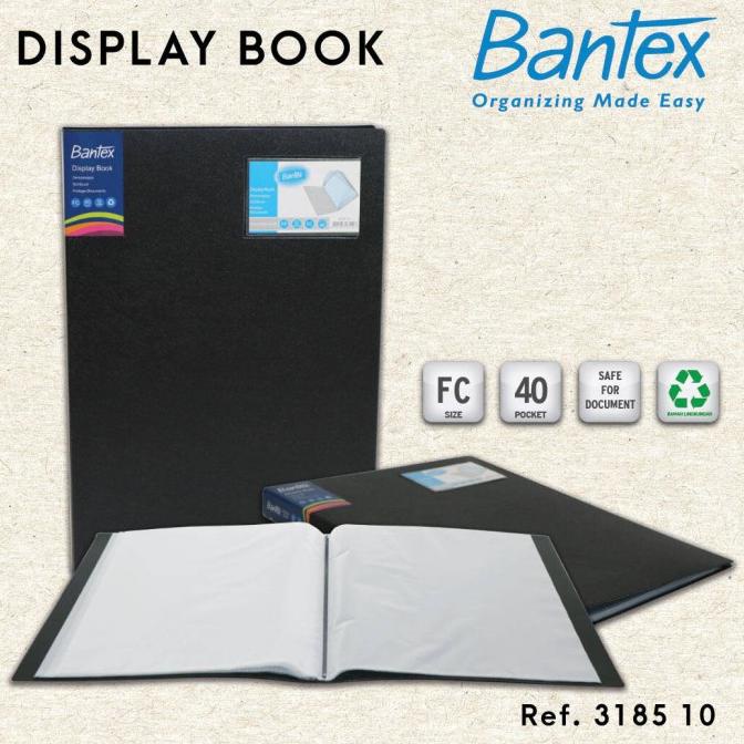 Jual MAP / PP DISPLAY BOOK FC 40 POCKETS HITAM BANTEX 3185 10 | Shopee ...