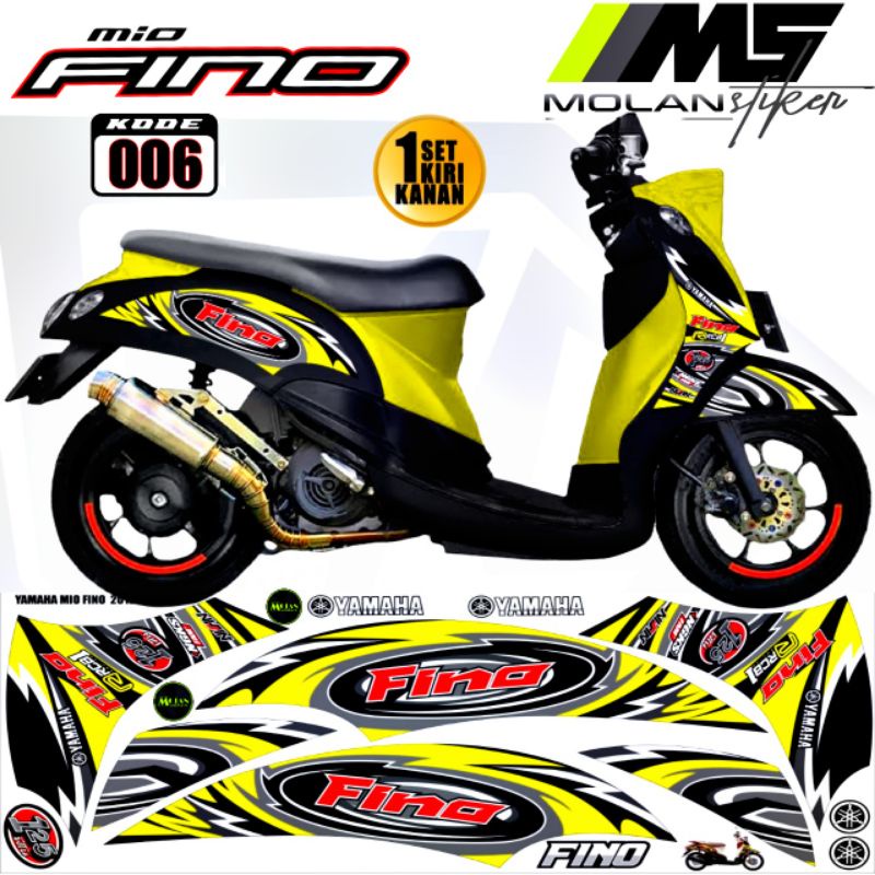 Jual Decal Sticker Striping Variasi Fino Carbu / Fino 110 Karbu 2012-2013 / Yamaha Fino 115 ...