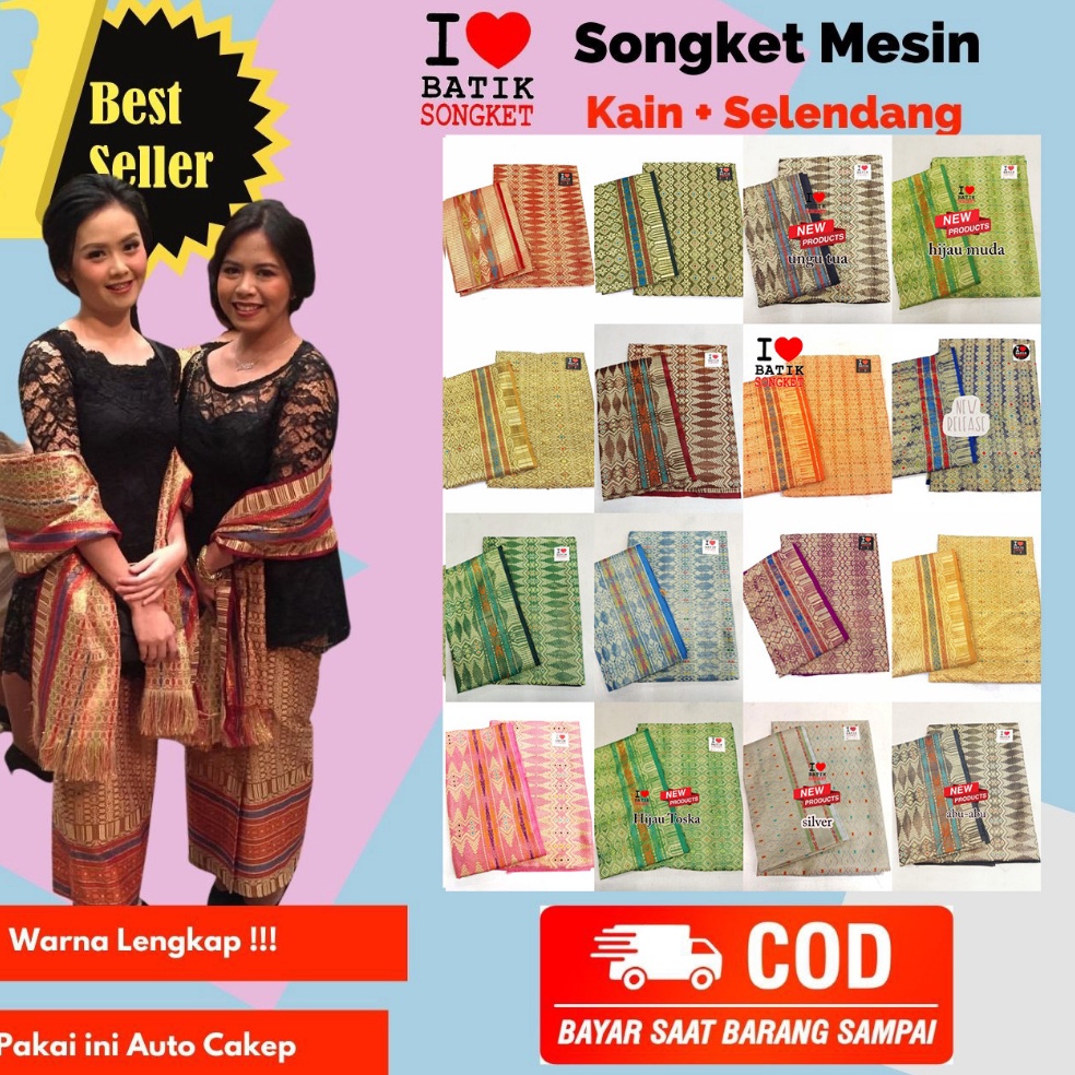 Jual Produk Baru SONGKET MESIN MURAH THAILAND SERAGAM MAKASSAR BATAK ...
