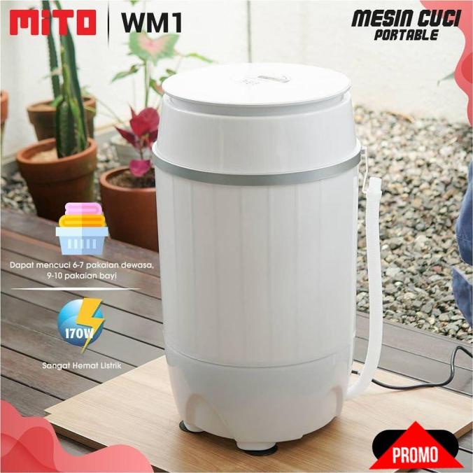 Jual Mesin Cuci Mito Wm1 Mesin Cuci 1 Tabung Portable Mini Kapasitas 3 ...