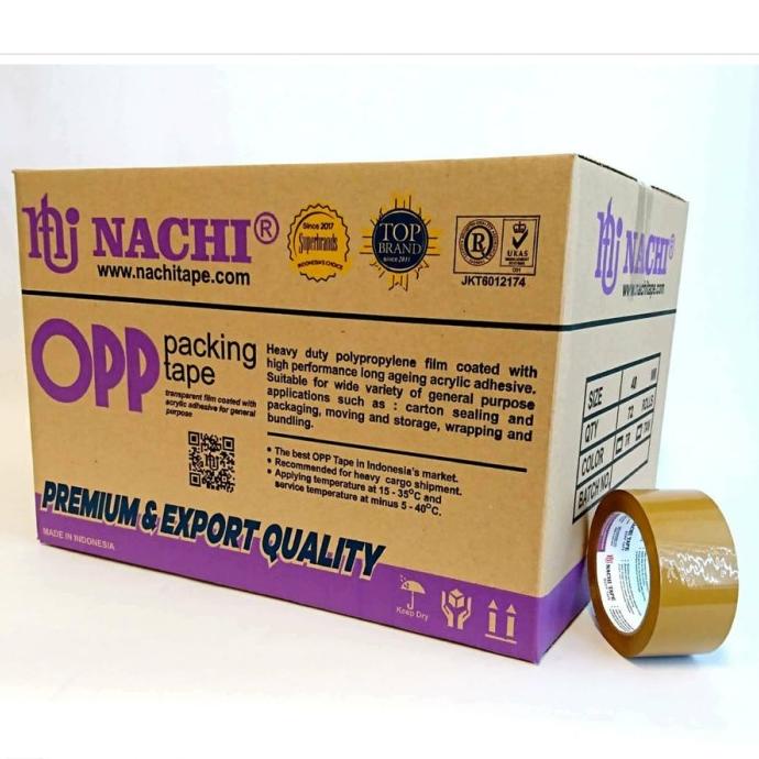 Jual Lakban Isolasi Tape Nachi 2 inch 1 DUS / 72 ROLL | Shopee Indonesia