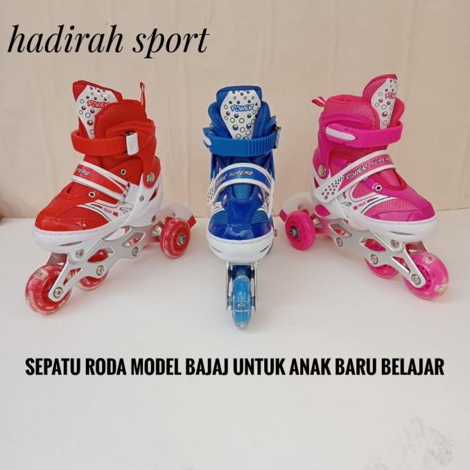 Jual sepatu roda anak POWER inline skate/bajaj free baut dan kunci L ...
