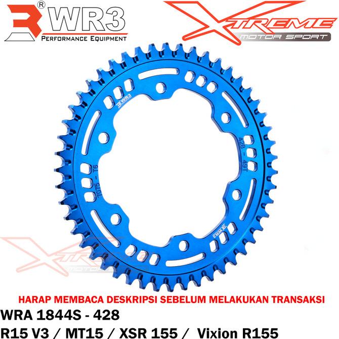 Jual Gear Belakang WR3 Yamaha R15 V3 MT15 XSR 155 Vixion R 155 WRA 1844 ...