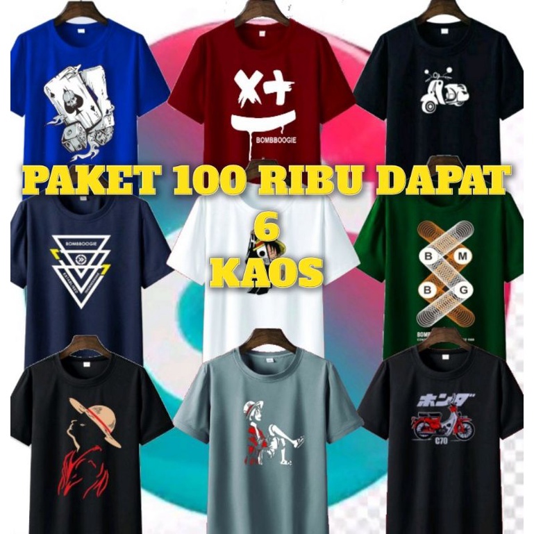 Jual KAOS 100 RIBU DAPAT 6 KAOS / KAOS PRIA / KAOS WANITA / KAOS UNISEX ... Jual KAOS 100 RIBU DAPAT 6 KAOS / KAOS PRIA / KAOS WANITA / KAOS UNISEX ...