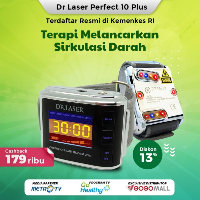 Jual DR LASER PERFECT 10 PLUS GOGOMALL TERAPI MELANCARKAN SIRKULASI ...