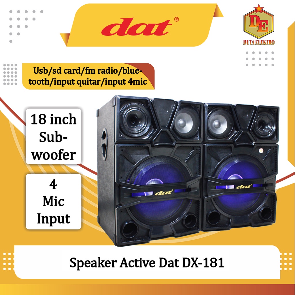 Jual Speaker Active Dat DX 181 Double Subwoofer | Shopee Indonesia