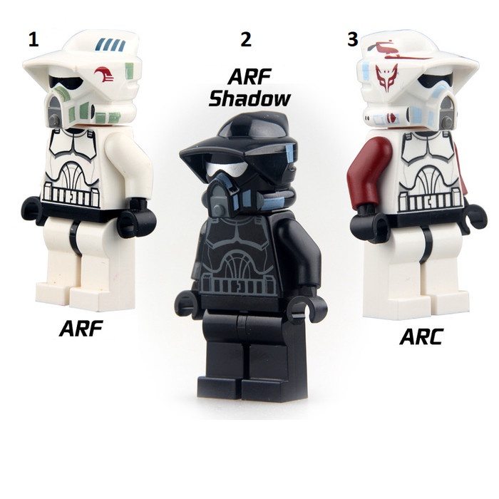 Jual Star Wars Clone Trooper Shadow ARF ARC Commander Minifigure Bricks ...