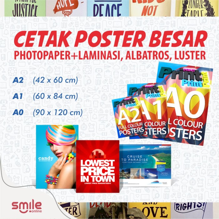 Jual best NEW CETAK POSTER BESAR KERTAS PHOTOPAPER, ALBATROS, LUSTER ...