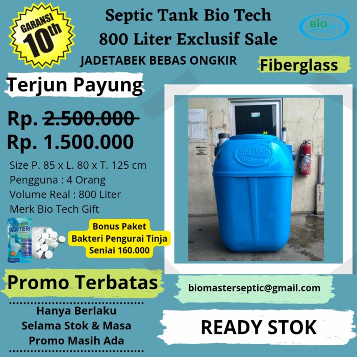 Jual Terlaris Septic Tank Bio Tech,Septic Tank 800 Liter,Biofil Septic ...