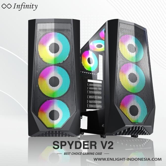 Jual Casing INFINITY SPYDER V2 - mATX, ATX INCLUDE 3 FAN | Shopee Indonesia