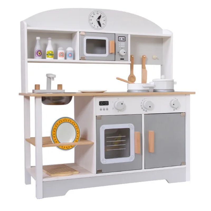 Jual wooden kitchen set toys/mainan dapur kayu anak/kitchen set stall ...