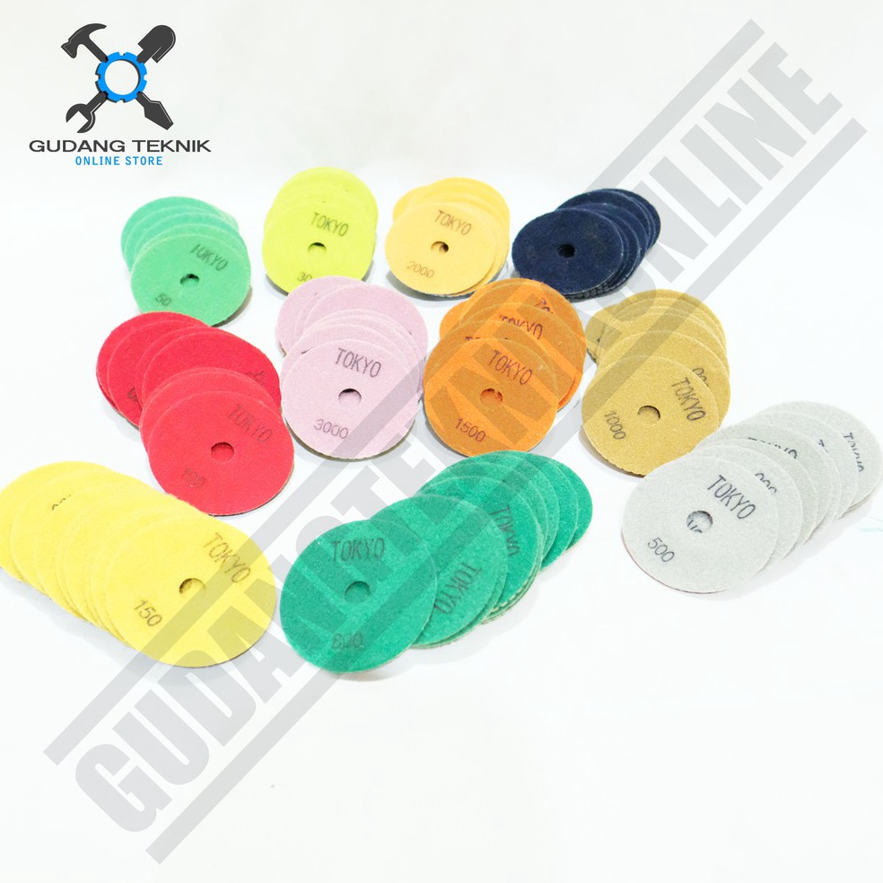 Jual oljn -72 TOKYO Diamond Pad 4" Grit 30 50 100 150 200 300 500 800 ...