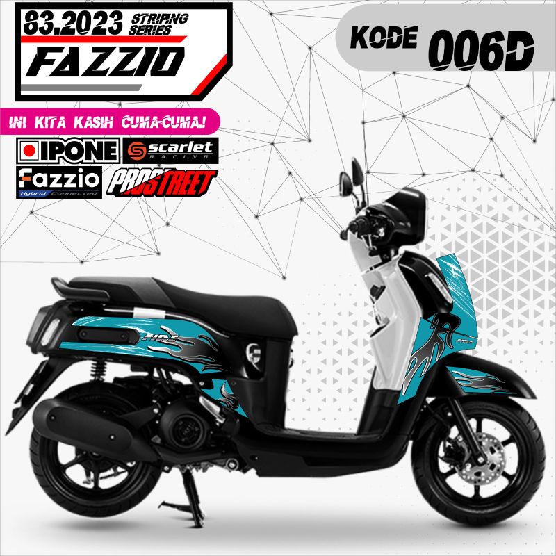 Jual Stiker Fazzio 125 Striping variasi Yamaha Fazzio Decal body motor fazzio accessories ...