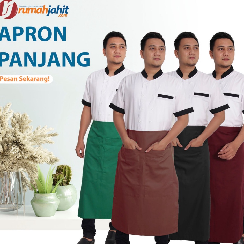Jual ★★★ gi GROSIR LONG APRON, BAJU KOKI APRON, BAJU KOKI RESTORAN ...