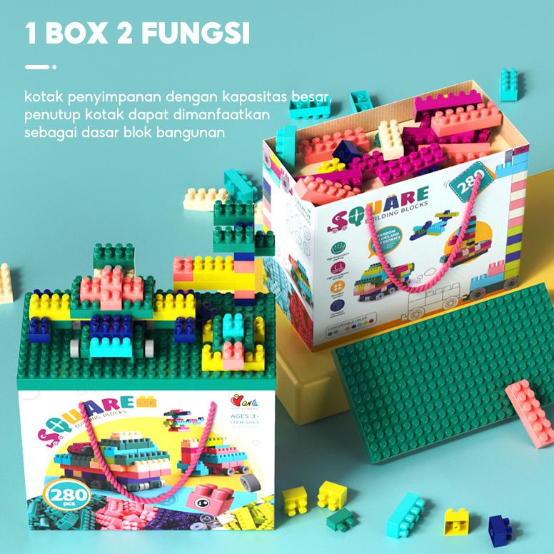 Jual Terbaik Kkv - Mainan Brick Balok Susun Anak Diy 280Pcs Bahan Abs ...