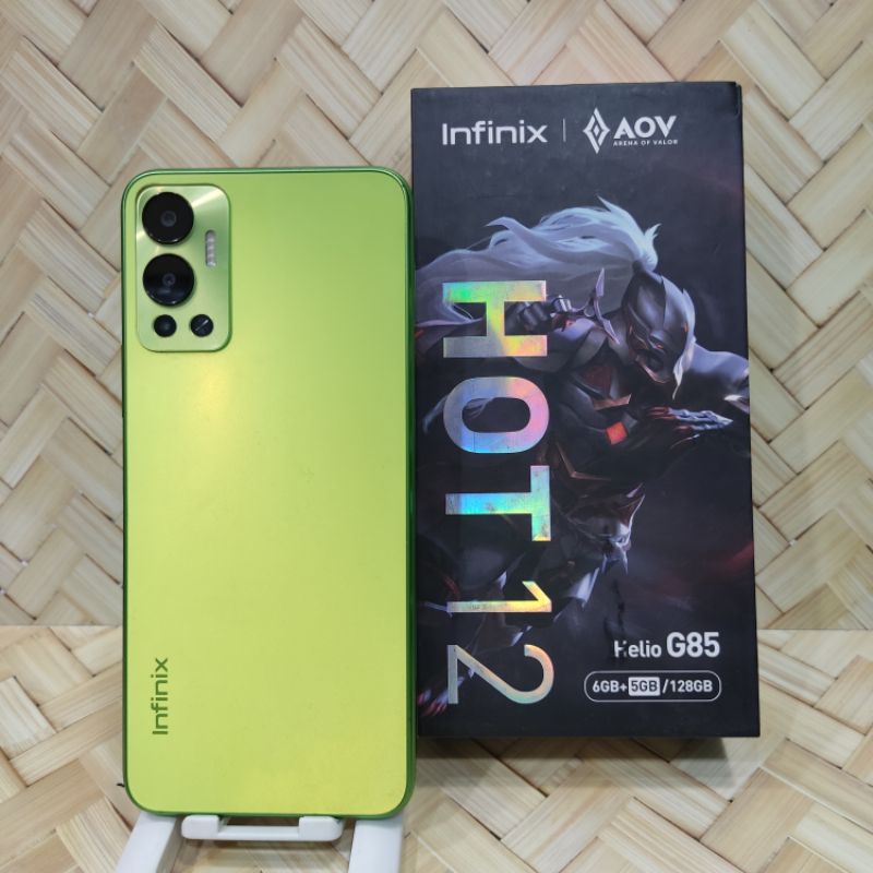 Jual Infinix Hot 12 6/128Gb ( 6GB+5GB/128 ) Handphone Second Fullset ...
